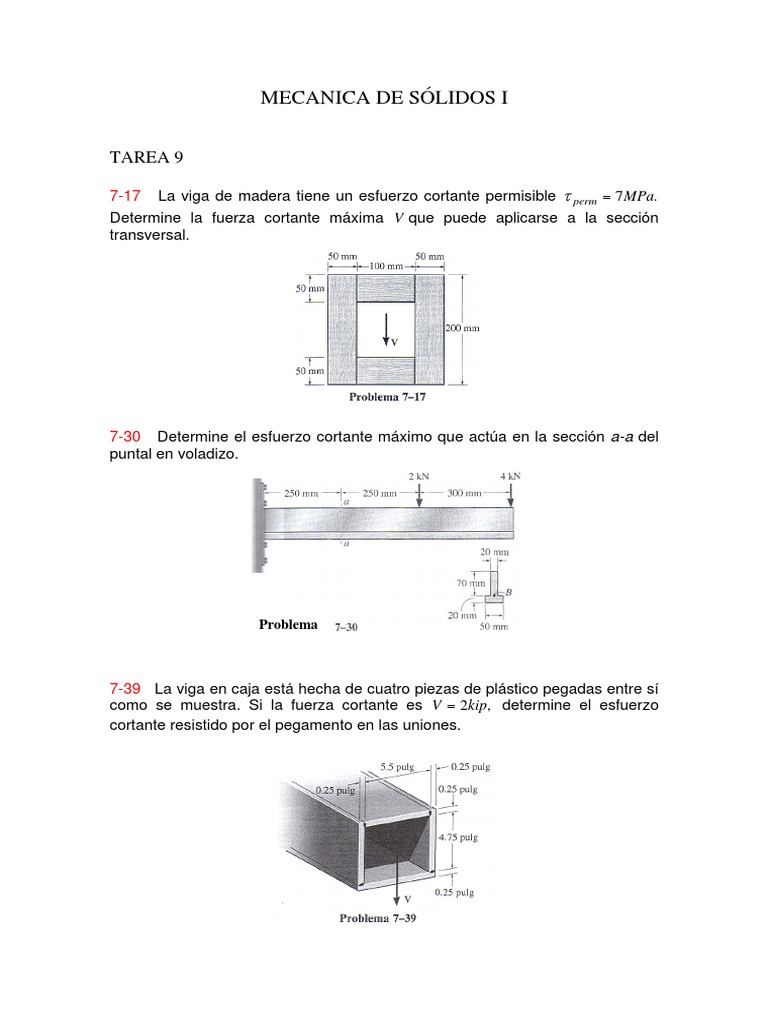 Ejercicios Mecanica de Solidos | PDF