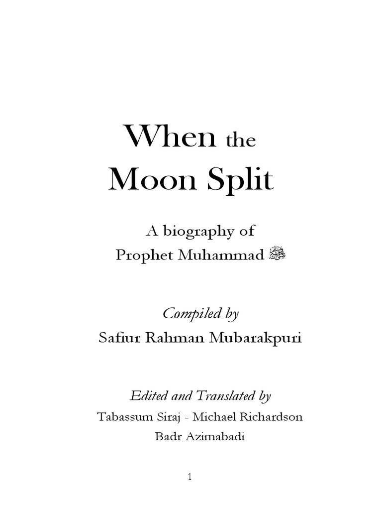 When The Moon Split Final | PDF | Muhammad | Medina
