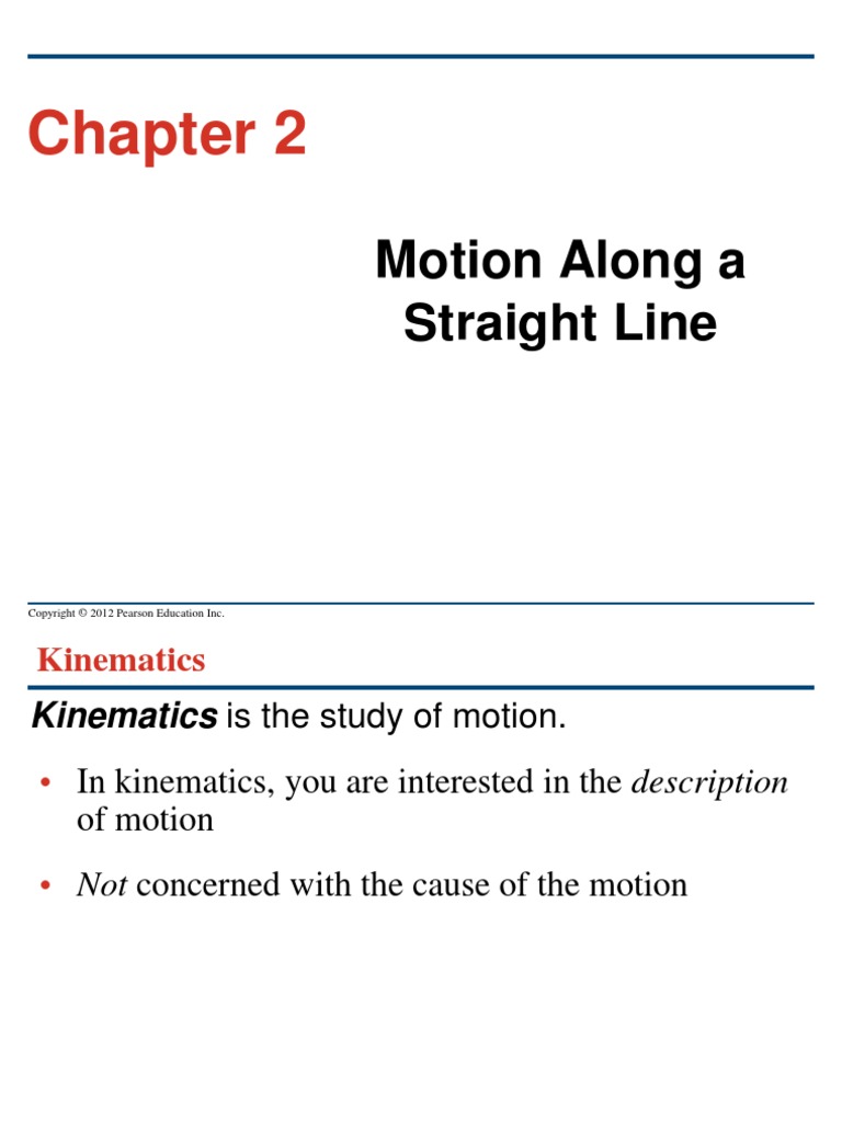 Chapter 2-Phy220 | PDF | Velocity | Acceleration