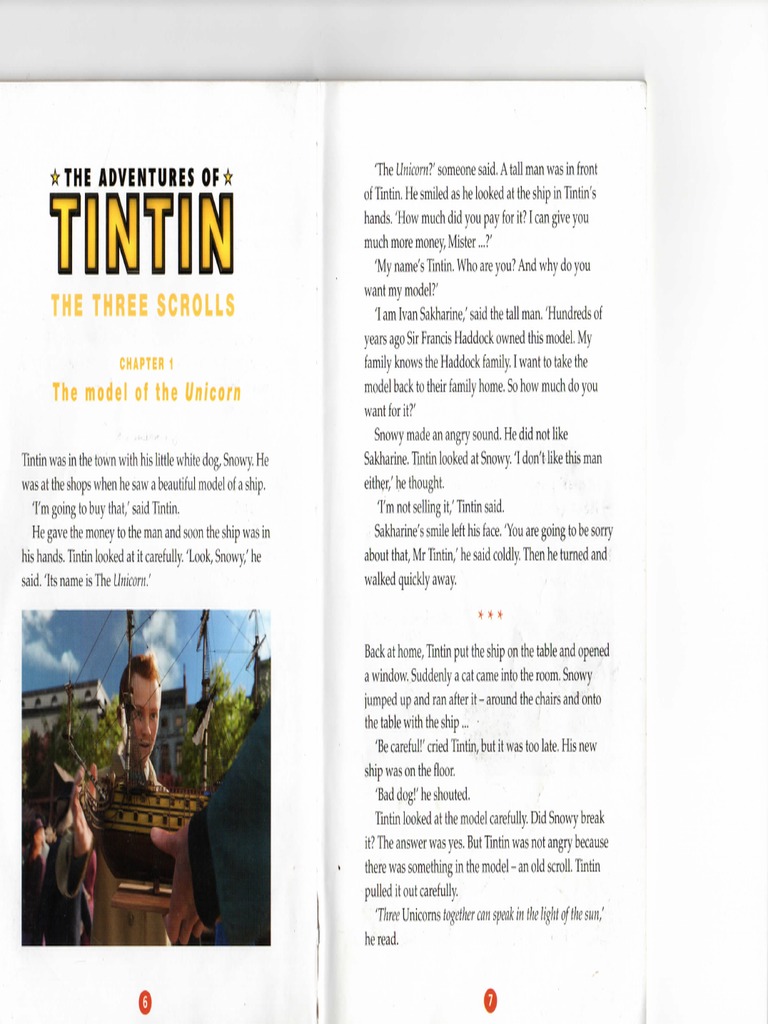 Tintin and the Unicorn Model Adventure | PDF | Works