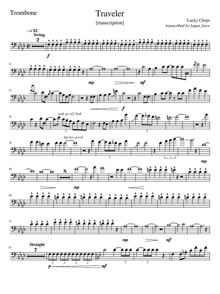 Traveler Transcription Trombone | PDF
