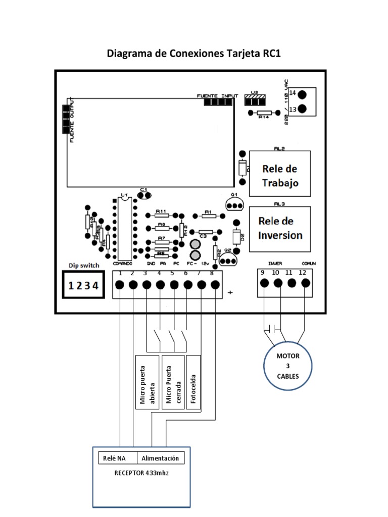 Manual Tarjeta RC1 | PDF | Motor eléctrico | Fuente de alimentación