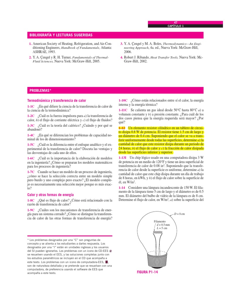 1 Ejercicios Entregables Cap. 1 | PDF | Conductividad térmica | Calor