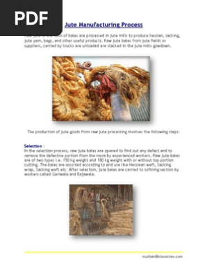 Jute Manufacturing Process