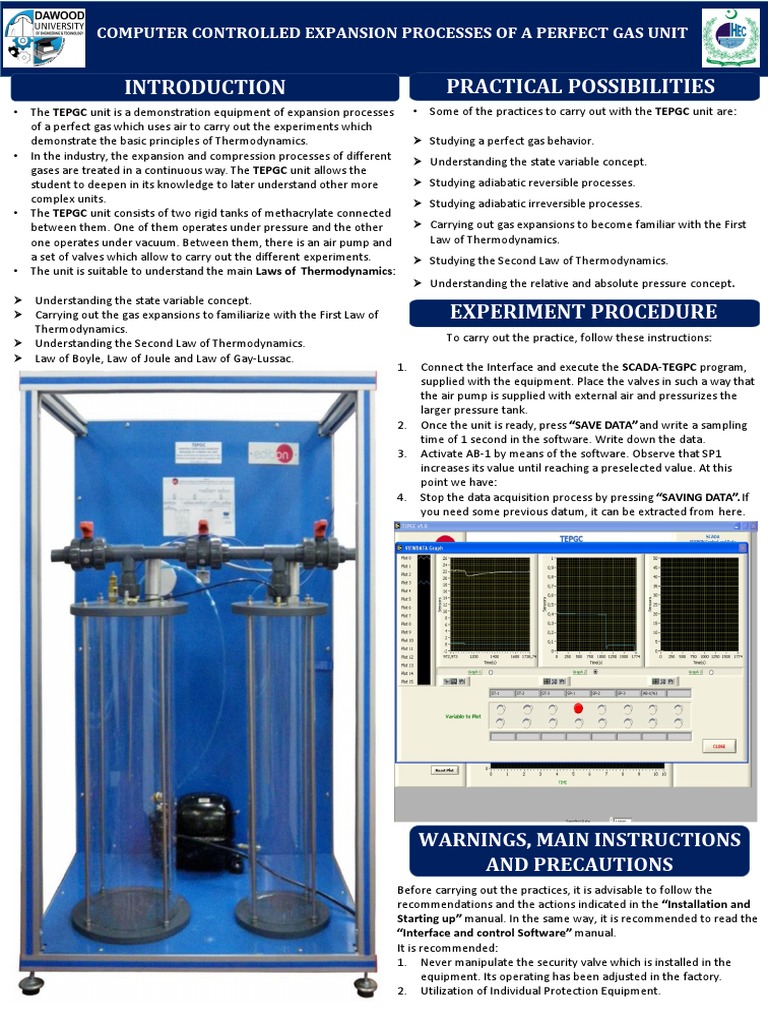 Perfect Gas Expansion Experiment Guide | PDF | Gases | Thermodynamics