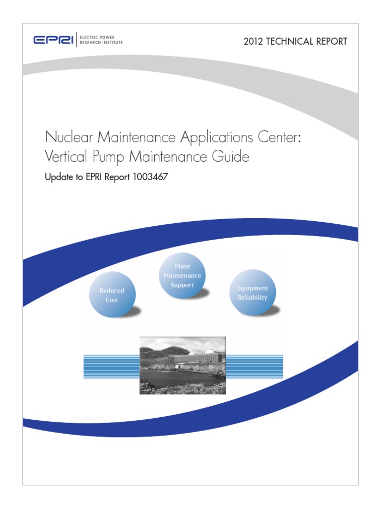 Vertical Pump Maintenance Guide, EPRI Report 1003467 (2012) PDF | PDF ...