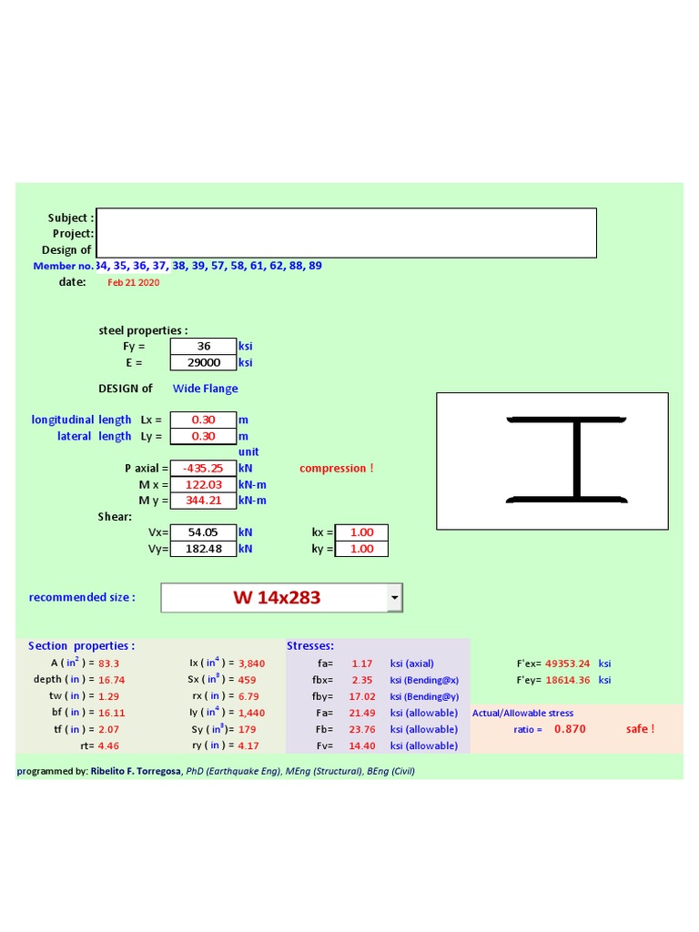 Columnsteel 1 | PDF | Science & Mathematics