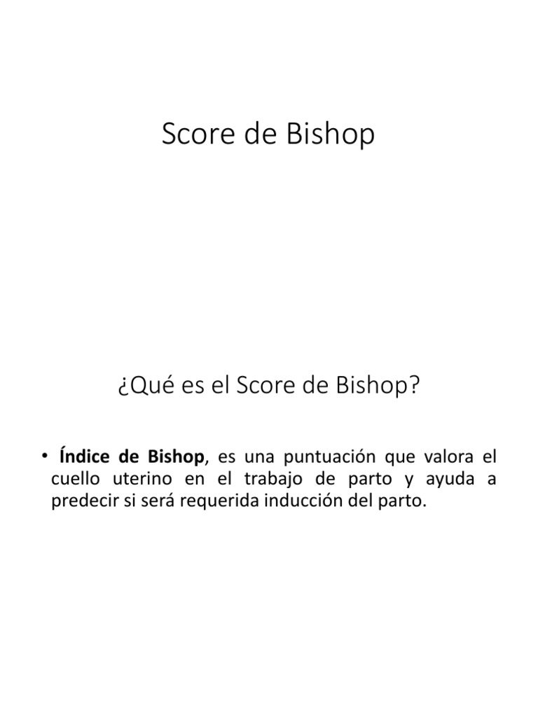 Score de Bishop | PDF