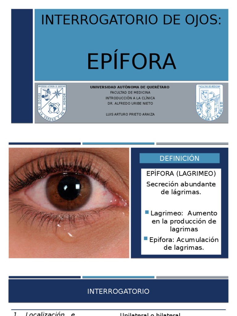 Epifora | PDF | Epidemiología | Enfermedades y trastornos