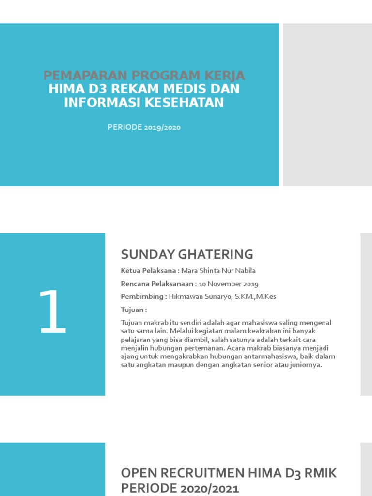 Pemaparan Program Kerja | PDF