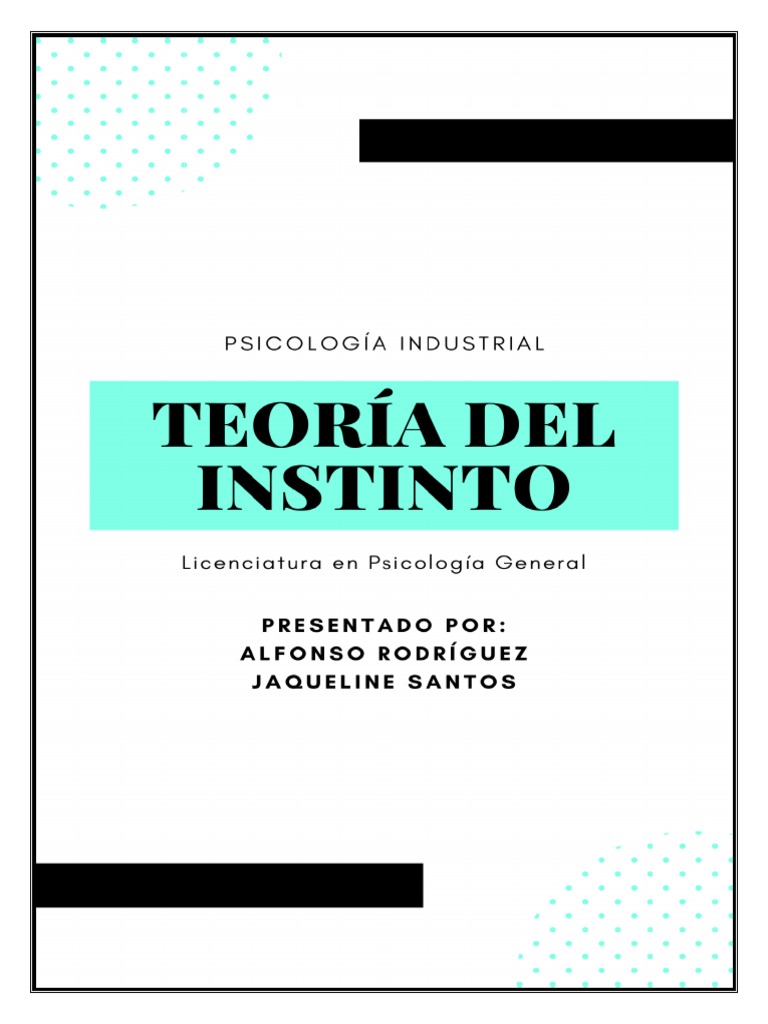 Teoría Del Instinto
