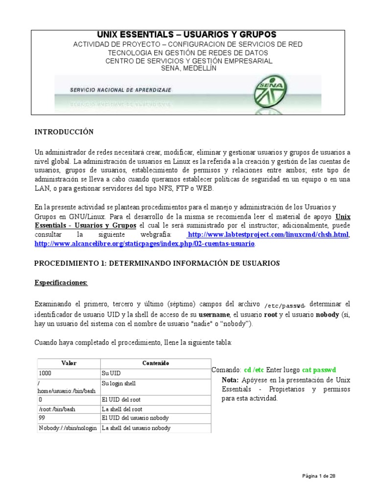 Actividad 02.2 - Unix Essentials - Usuarios y Grupos - JUrrea | PDF ... Actividad 02.2 - Unix Essentials - Usuarios y Grupos - JUrrea | PDF ...