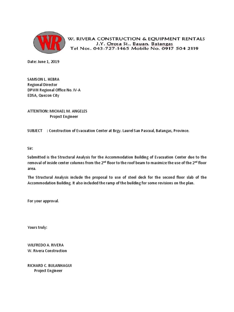 Letter For Structural Analysis | PDF