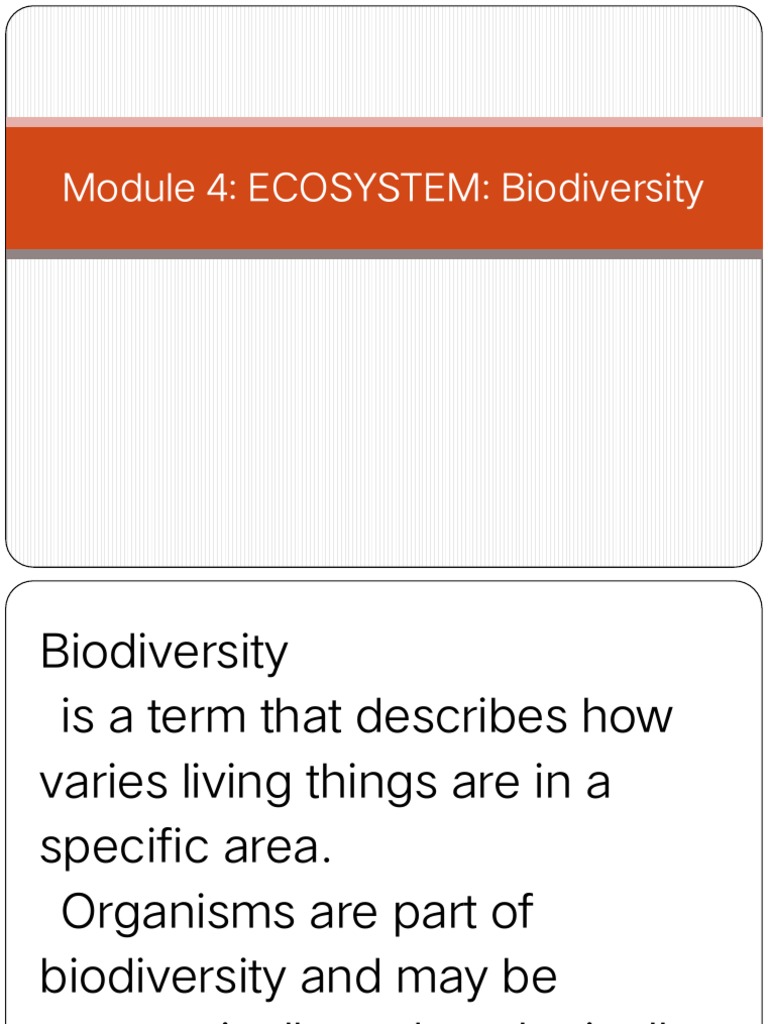 G10 Unit3 Module4 Ecosystem-Biodiversity | PDF | Ecology | Biodiversity