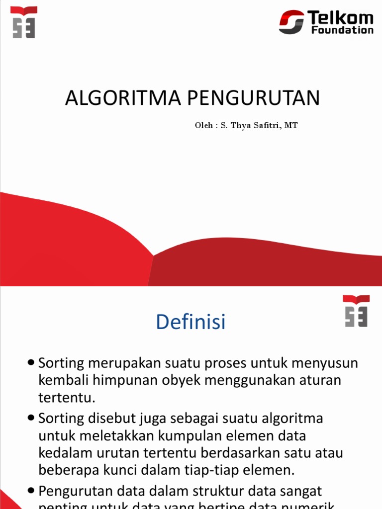 Panduan Lengkap Algoritma Sorting | PDF | Metode & Bahan Ajar