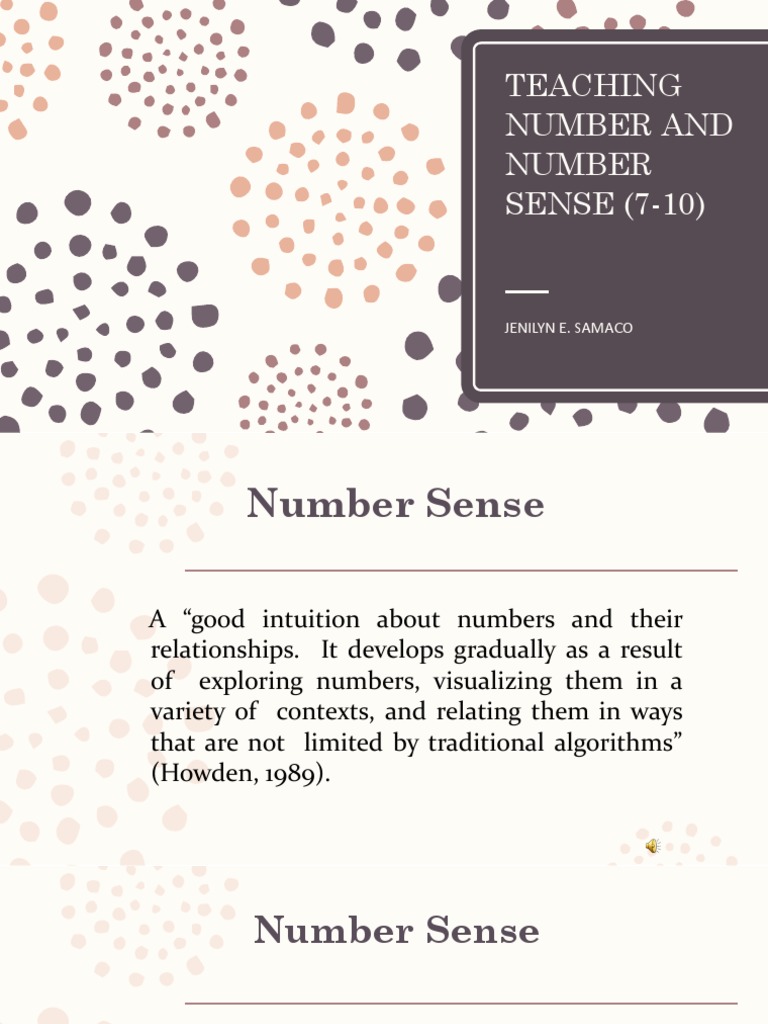 Teaching Number Sense for Grades 7-10 | PDF | Numbers | Ratio