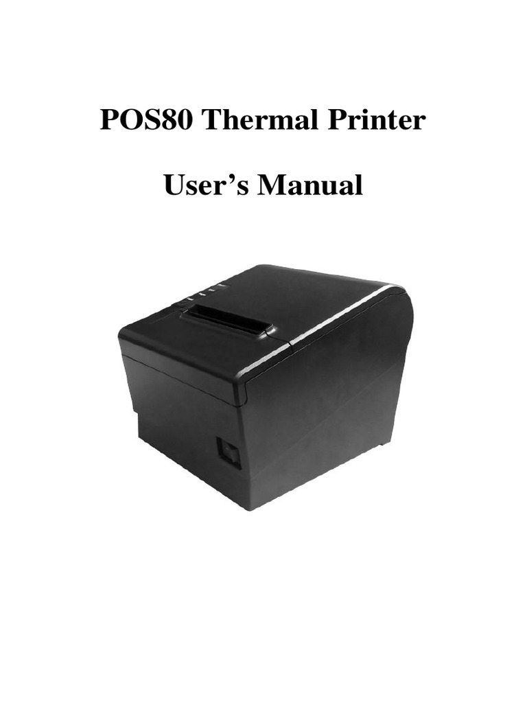 POS80 User's Manual-160705 | PDF | Printer (Computing) | Manufactured Goods