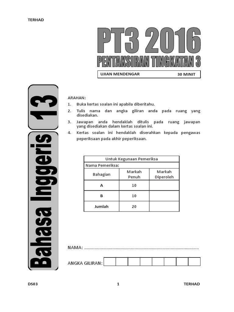 2016 Pt3 Listening Test Pdf Pdf Toast Breads