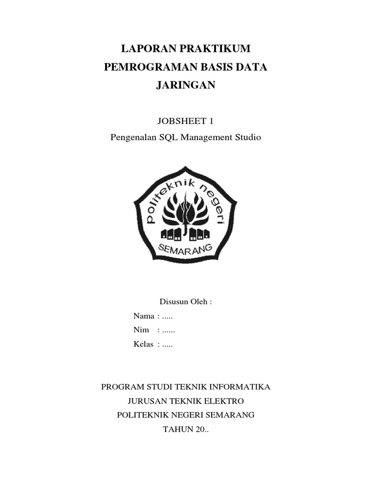 Jobsheet 1-Pengenalan SQL Management Studio | PDF | Komputer | Teknologi & Rekayasa