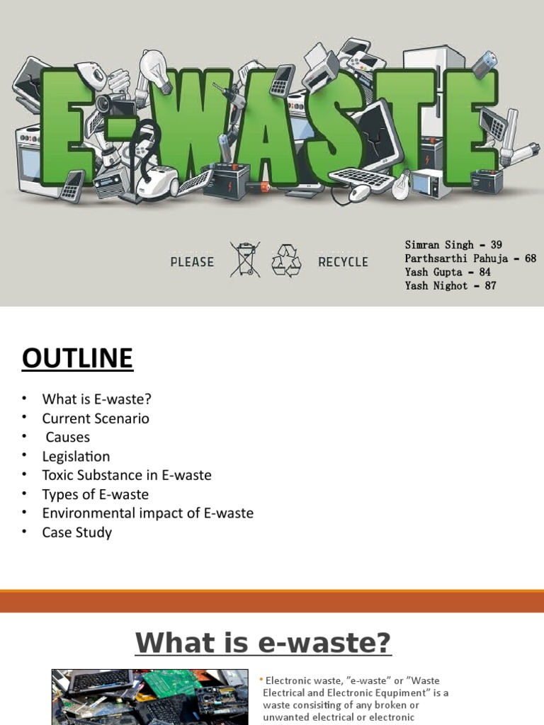 E-Waste Presentation | PDF | Recycling | Waste