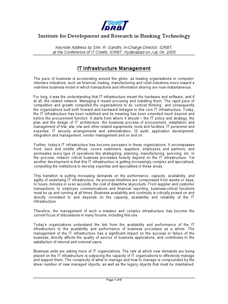 IT Infrastructure Management | PDF