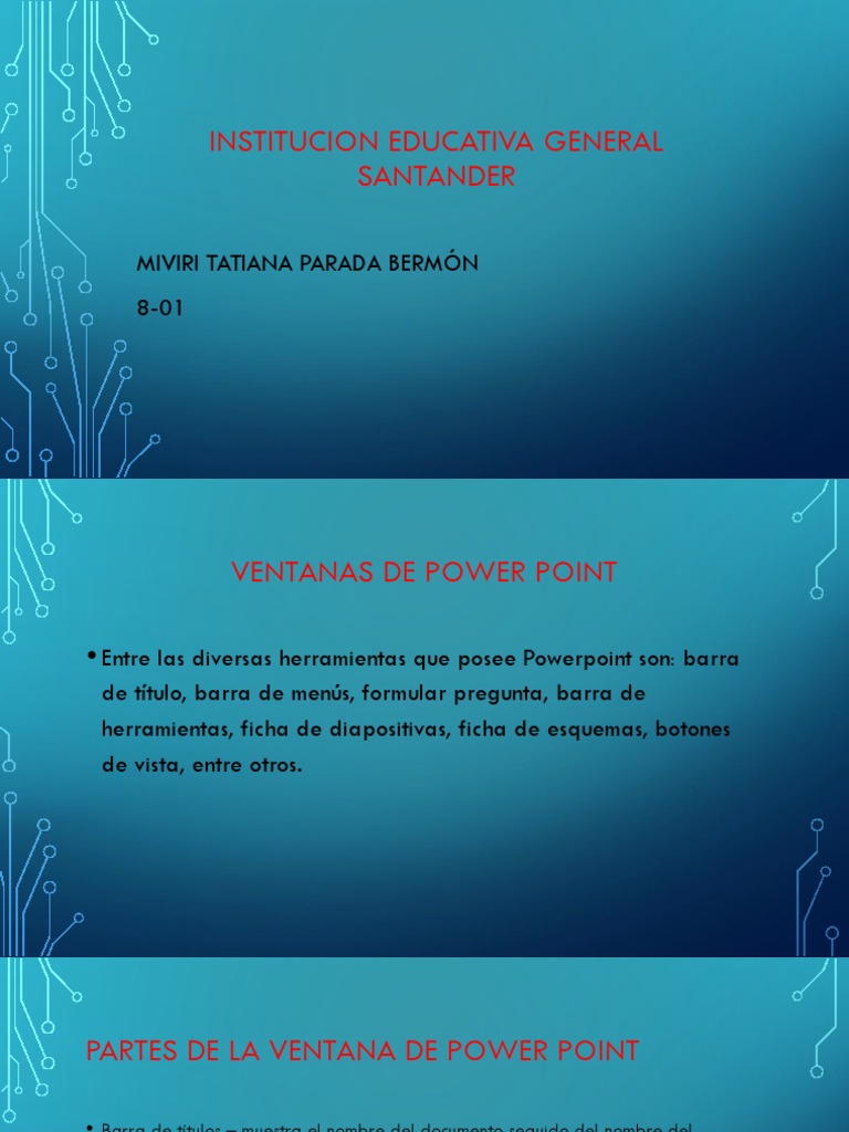 Partes de la Ventana de PowerPoint | PDF | Microsoft PowerPoint ...