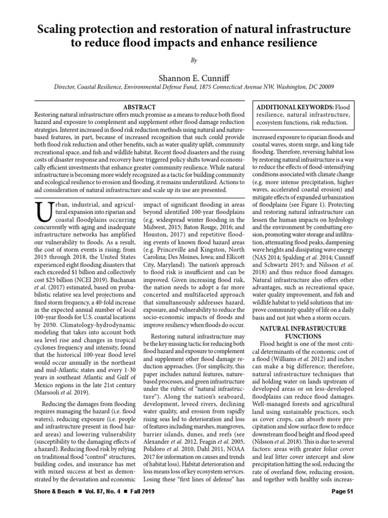 Scaling Protection and Restoration of Natural Infrastructure To Reduce ...