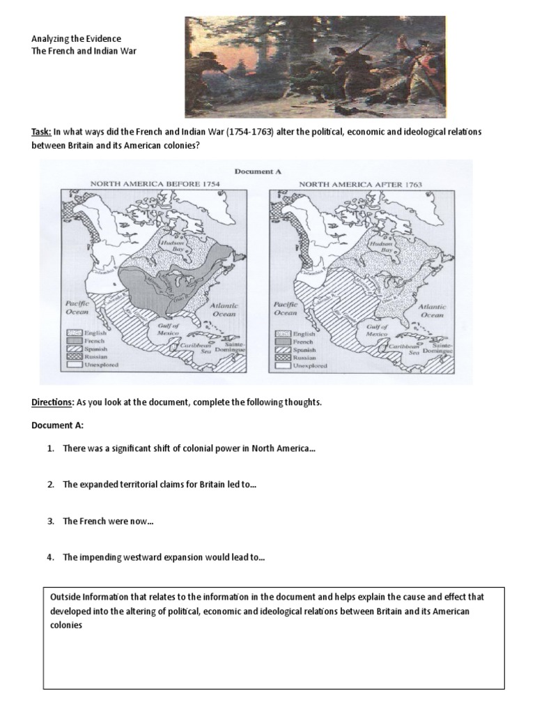 French and Indian War DBQ Extra Credit | PDF | New France | French And ...