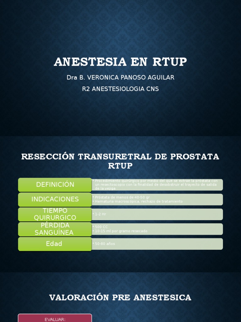 Anestesia en Rtup | PDF | Cancer de prostata | Sodio