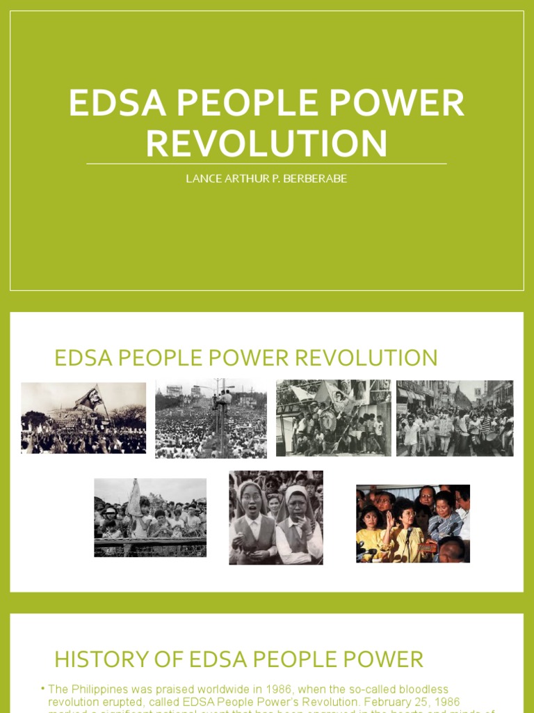 EDSA People Power Revolutions Overview | PDF | Philippines | Government