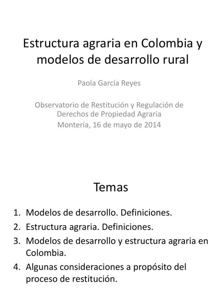 Estructura Agraria | PDF | Crecimiento económico | Pobreza
