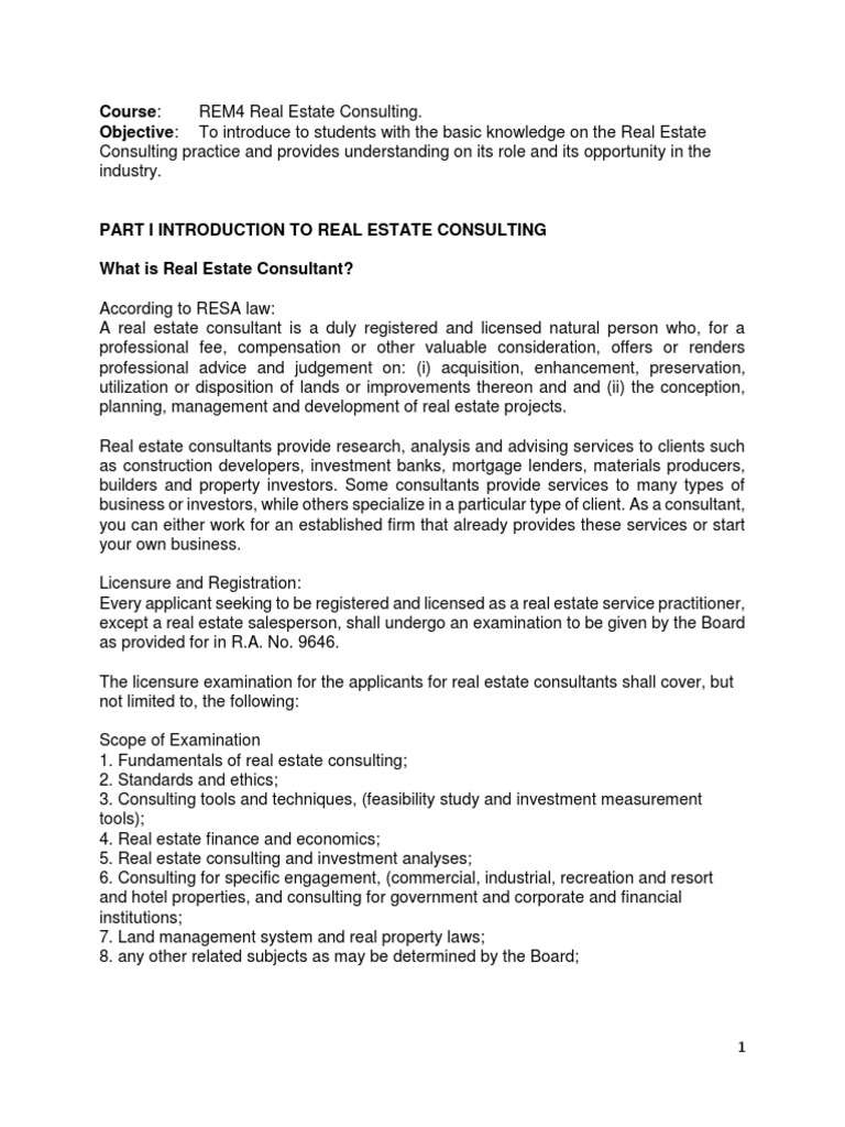 Real Estate Consulting | PDF | Feasibility Study | Insurance