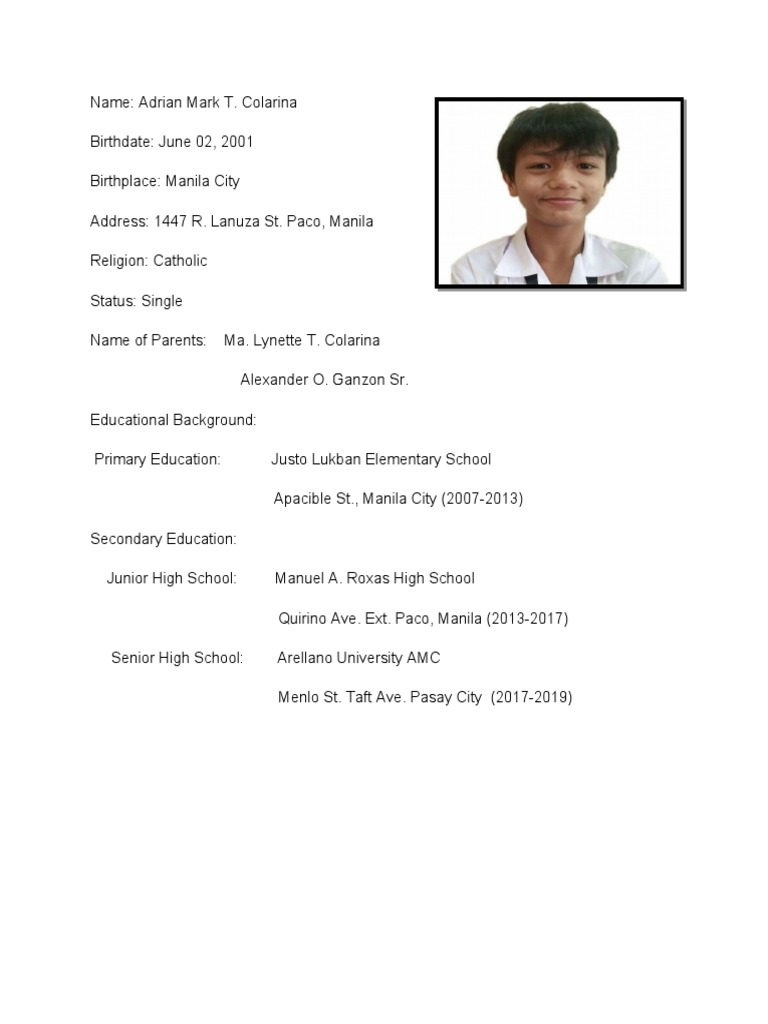 Profiles of Promising Students | PDF | Manila | Educational Stages
