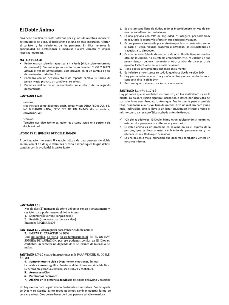 El Doble Animo | PDF | Alma | Fe