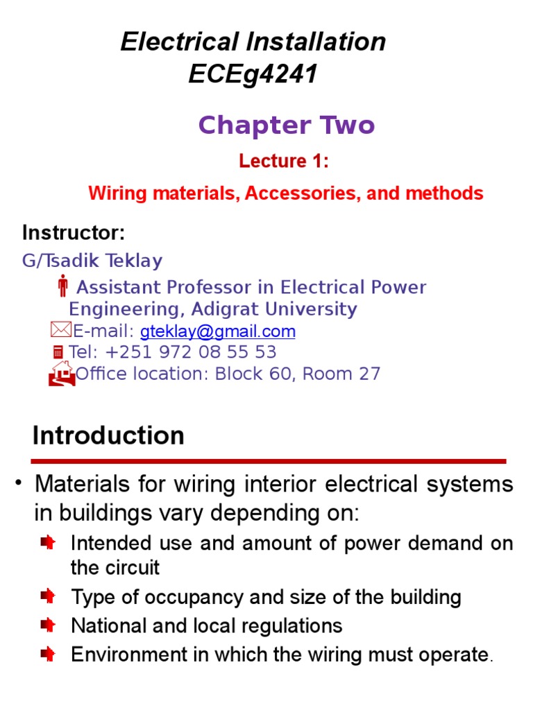 Chapter Two | PDF | Electrical Wiring | Wire