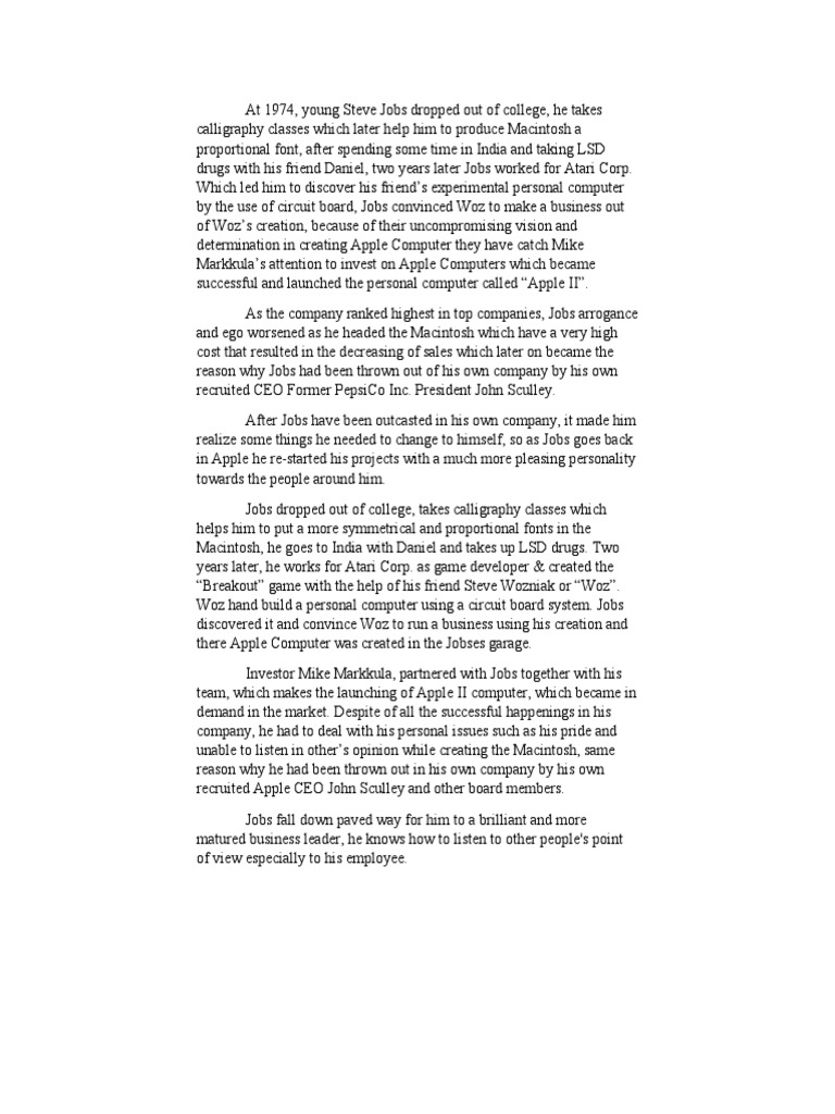 Reflection | PDF | Steve Jobs | Apple Inc.