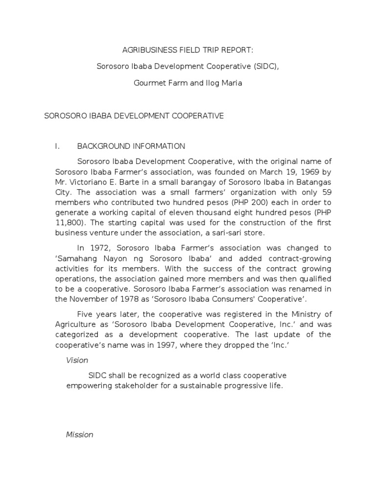 Agribusiness Field Trip Report | PDF | Honey Bee | Agriculture