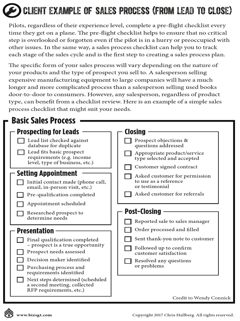Example Client Sales Process | PDF | Sales | Marketing