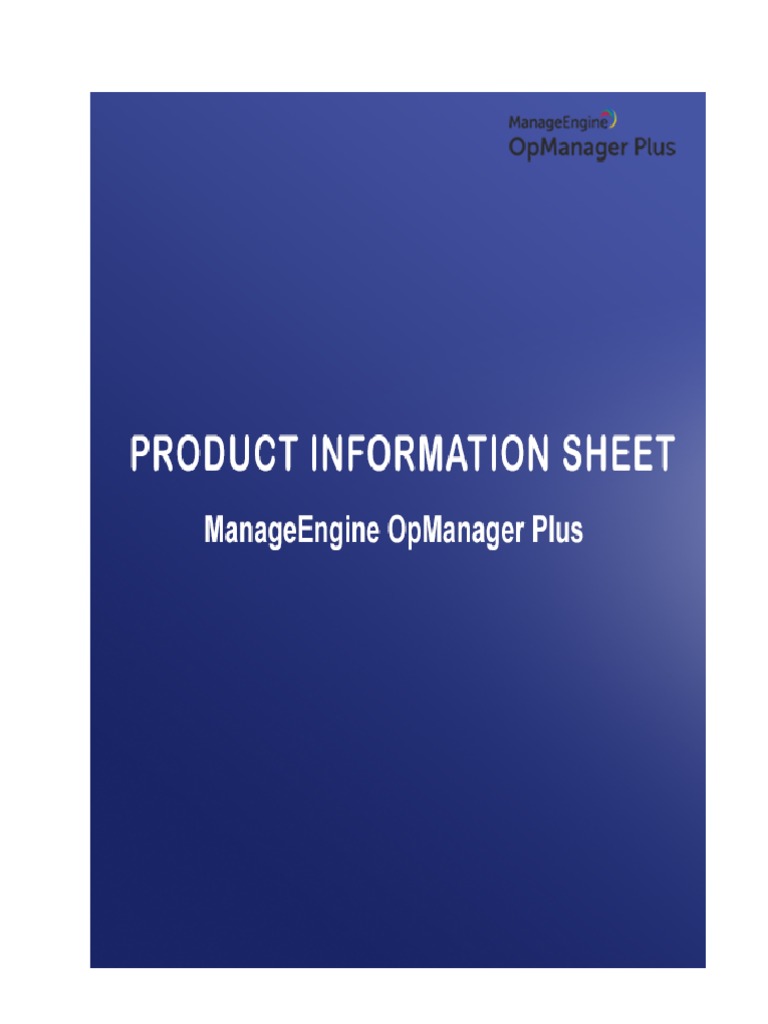 Opmanager Plus Product Information Sheet 1 | PDF | Payment Card ...