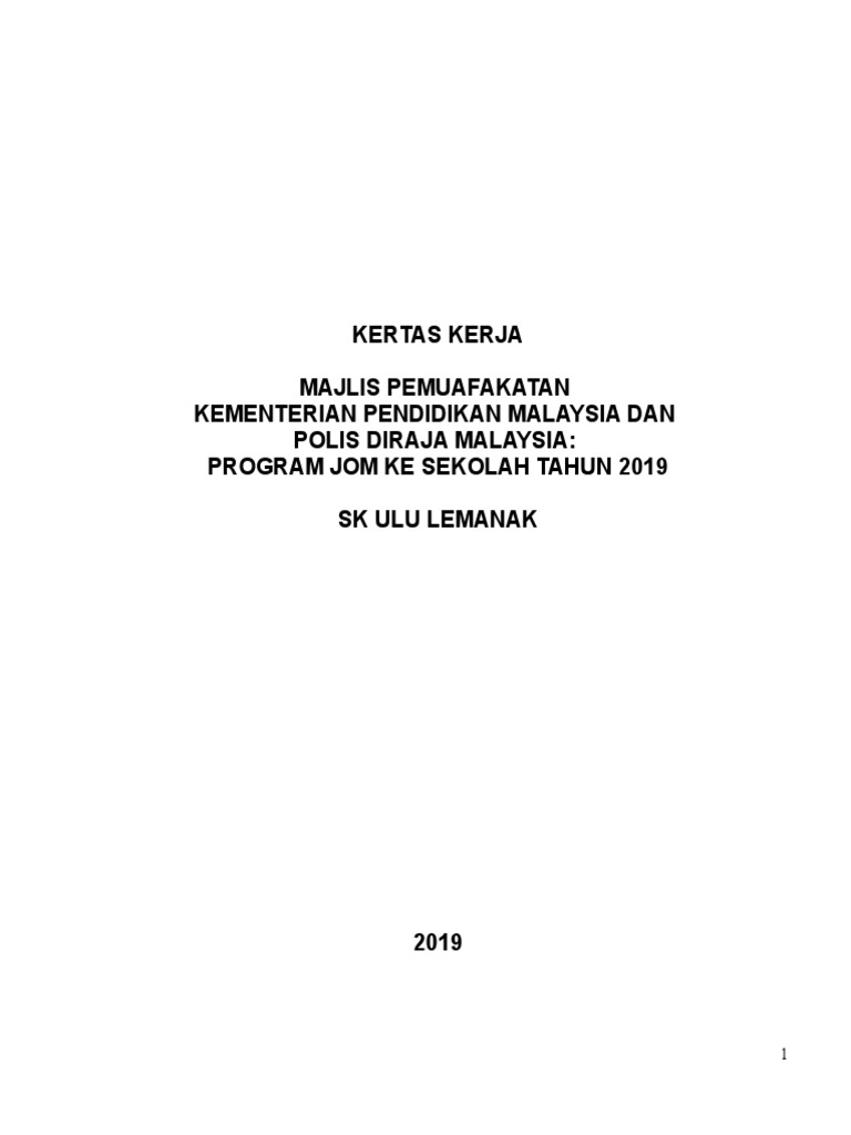 Program Kpm Bersama Pdrm Pdf