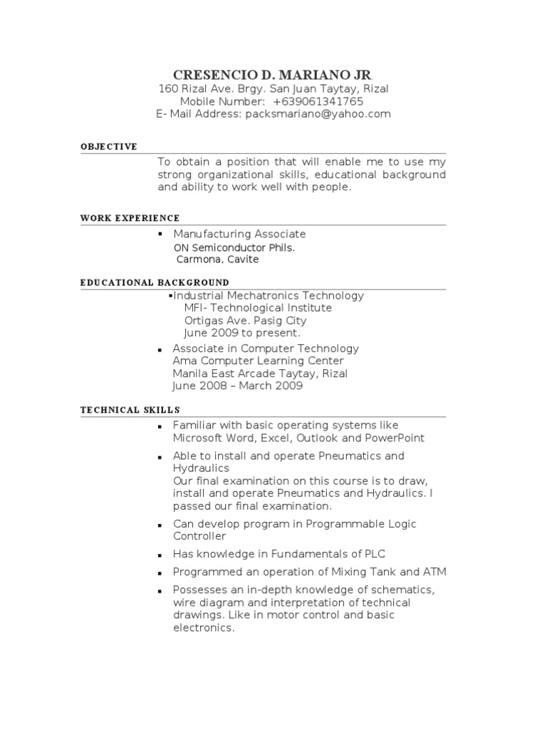 Sample Resume | PDF