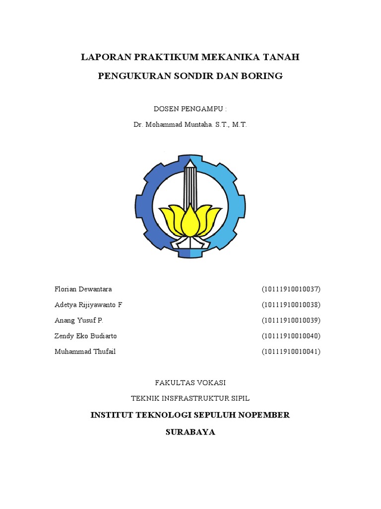 Laporan Praktek Sondir Dan Boring Kelompok 5 | PDF