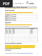 Visit Report Form Word | PDF