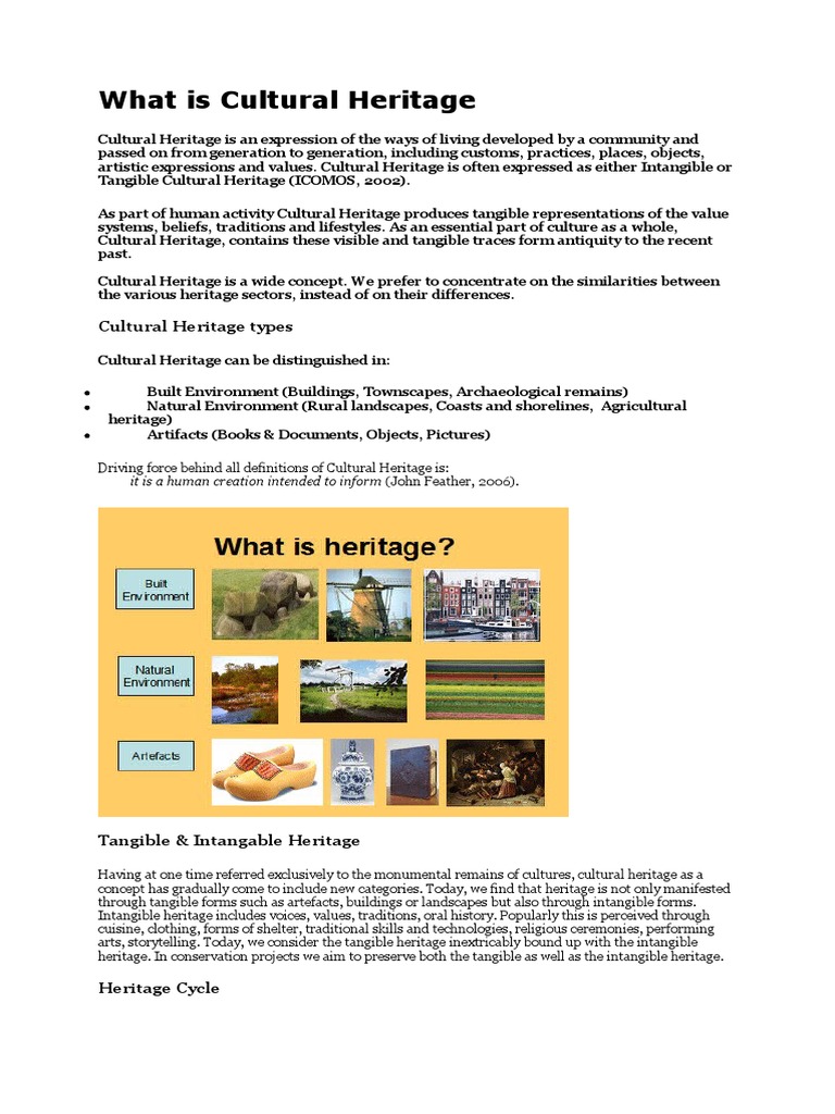 Understanding Cultural Heritage Concepts | PDF | Cultural Heritage ...