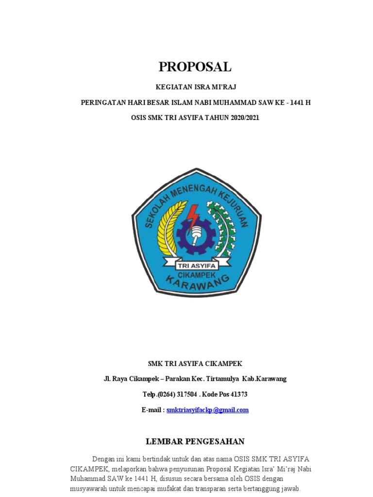 Proposal Isra Mi'raj | PDF