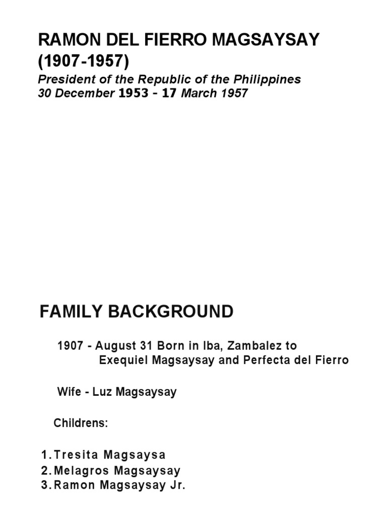 A Brief Biography of Ramon Magsaysay, the Seventh President of the ...
