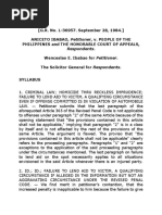 Reckless Imprudence Resulting To Damage To Property | PDF | Felony ...