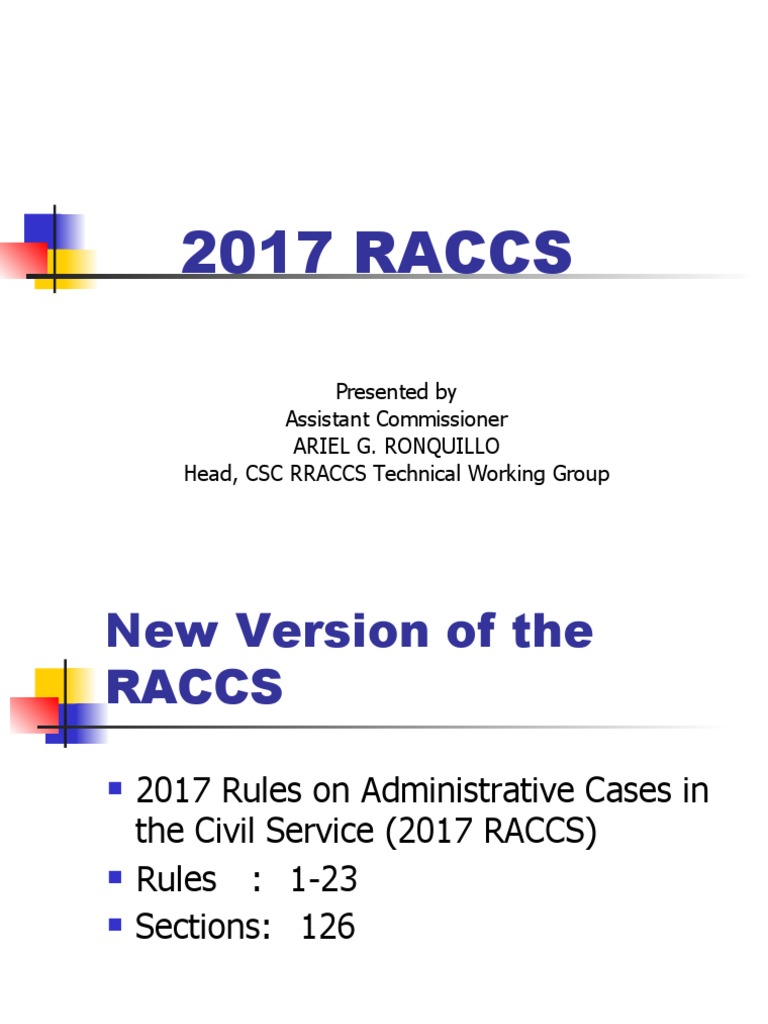 Raccs PPT - Highlights of Amendments - As of March 10 2017 | PDF ...