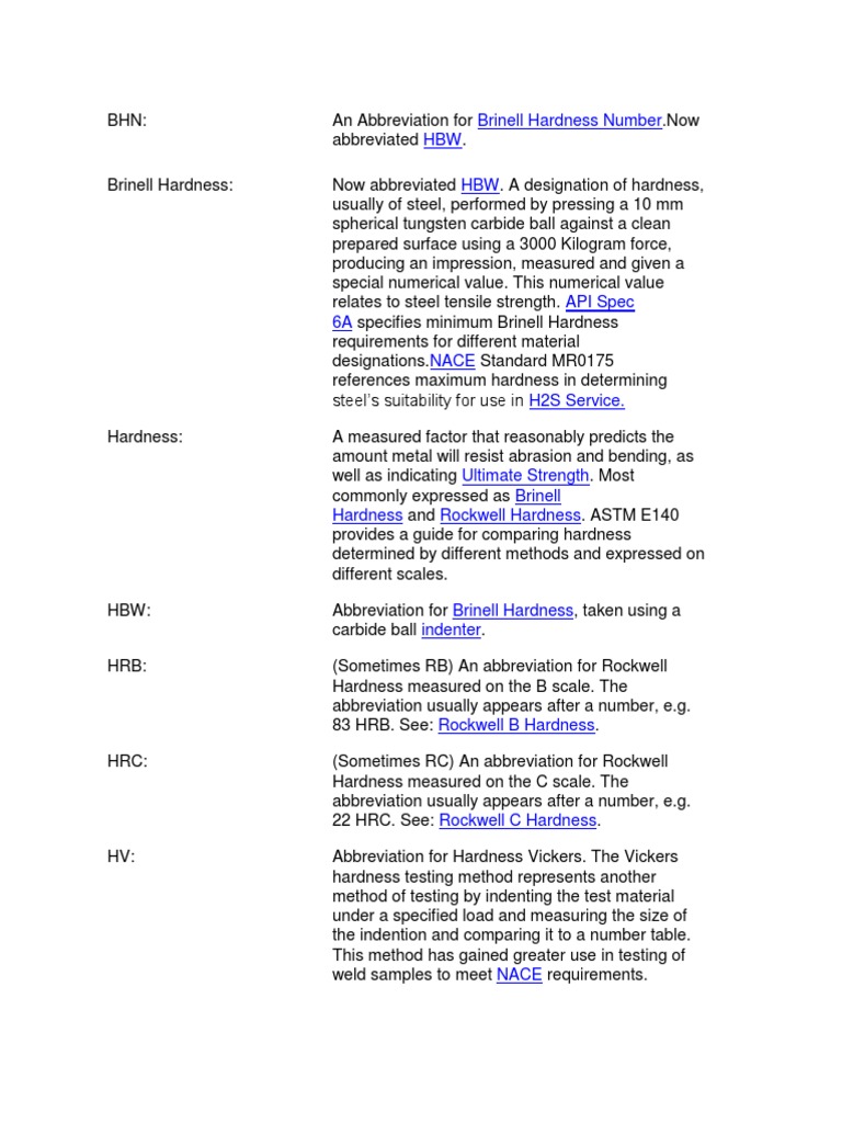 Hardness Symbols | PDF | Hardness | Physical Sciences
