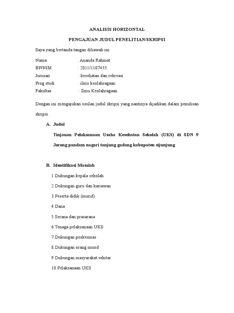 Analisis Horizontal Ananda | PDF